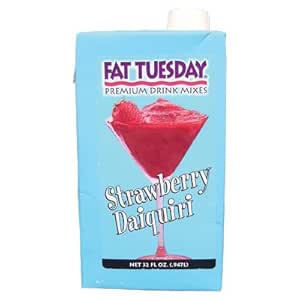 Amazon.com : Fat Tuesday Drink Mix Strawberry Daiquiri 32OZ Sold Each # ...