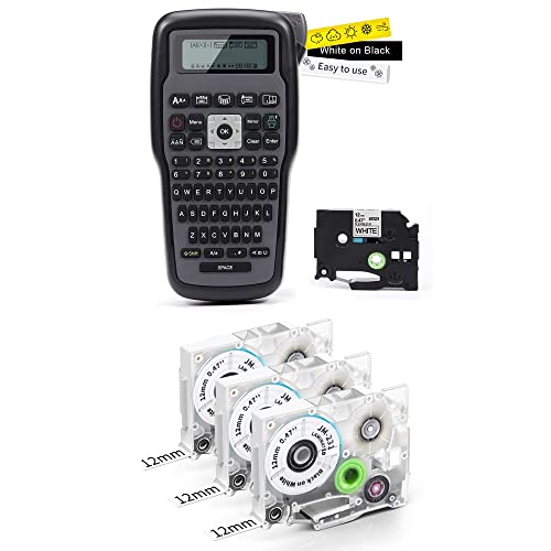 MarkDomain Label Maker with Adapter, Handheld QWERTY Keyboard Label ...