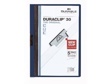 Amazon.com : Durable Duraclip Folder PVC Clear Front 3 mm Spine for 1 ...