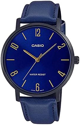 Casio Watch Men Analog Blue Dial Leather Band MTP-VT01BL-2BUDF. price in UAE | Amazon UAE | kanbkam