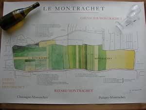 Amazon.com: Montrachet Map, Burgundy White Wine Grand Cru Field By Jean ...