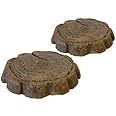 Amazon.com: BestNest Athens Small Log Stepping Stones, Espresso, Pack ...