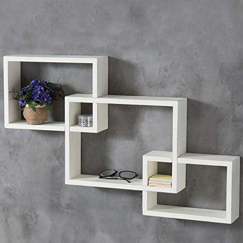 Amazon.com - MyGift Decorative Wall-Mounted Vintage White Wood ...