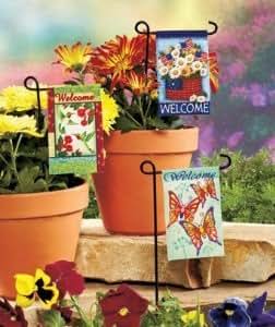 Amazon.com : 12-pc. Mini Garden Flags and Stakes Set : Garden & Outdoor
