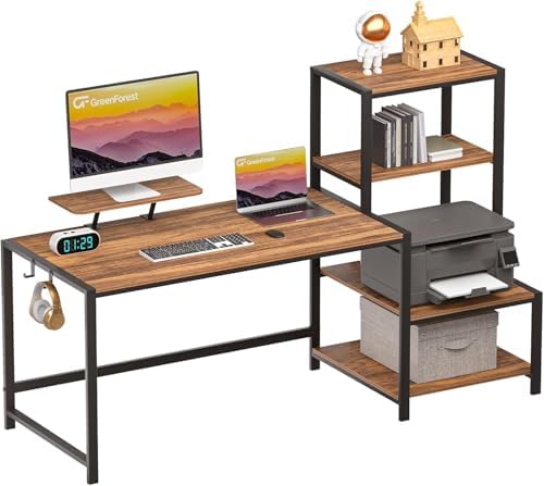 Computer Table, Home Multifunctional Computer Desk Office Desk with ...