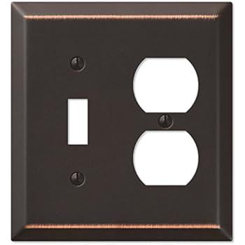 allen + roth 2-Gang Antique Brass Combination Metal Wall Plate- 0140798 ...