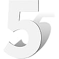 Amazon.com: GDGDSY 14 Inch Blank Wood Number 5 White Unfinished Wooden ...
