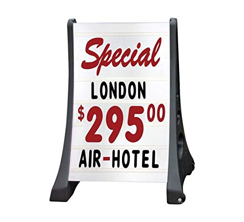 28 X 44 Changing Letter Outdoor Curb Sign White XL QLA Deluxe Message ...