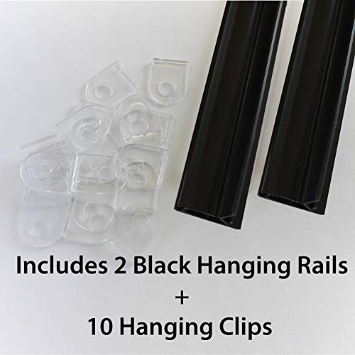 goKelvin 72 Inch Hanging Rails for Maps, Signs, and Tapestry (Black ...