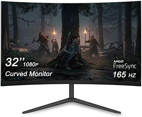 32-inch Gaming Curved Monitor Full HD 1080P 1920x1080 LED Backlight ...