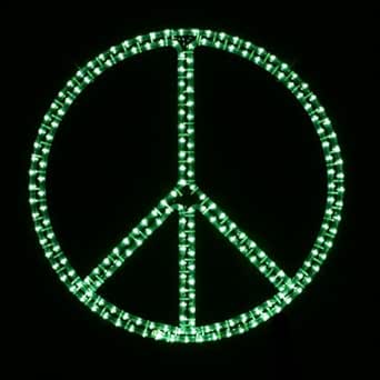 Lighted Peace Sign Symbol for Indoor or Outdoor Rope Light Display 22.5 ...