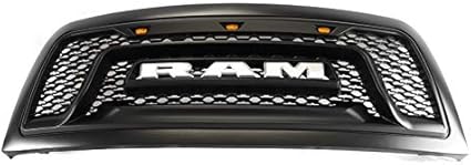 Amazon.com: ZMAUTOPARTS Mesh Front Bumper Upper Hood Grille Shell Matte ...