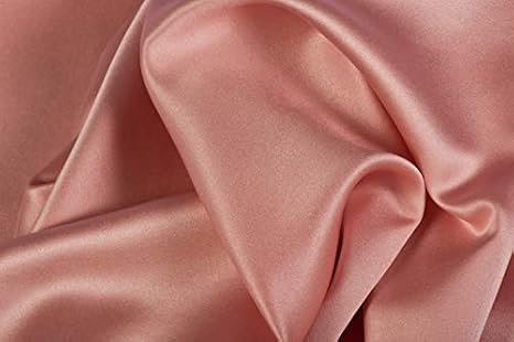 1m Rose Gold Polyester Silky Satin Fabric **Free UK Post** Lining ...