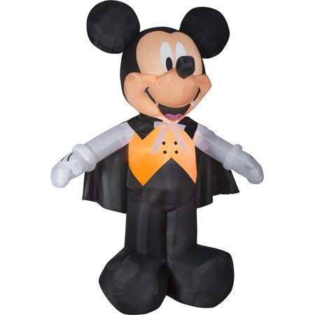 1 Gemmy Mickey Mouse Airblown Inflatable 6 ft Halloween Dracula Vampire ...