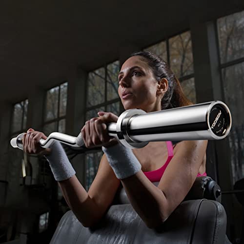 VIGBODY Curl Bar Weight Lifting Bar, EZ Curl Bar with 2 Collars-Workout ...