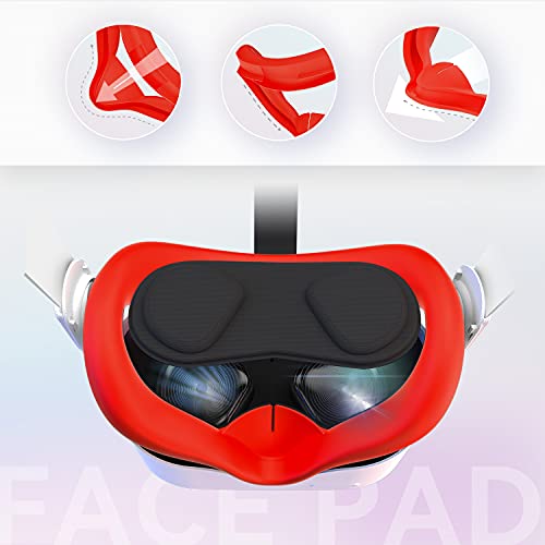 VR Face Cover and Lens Cover for Oculus Quest 2, CNBEYOUNG Sweatproof ...