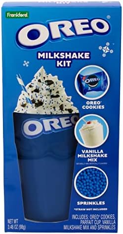 OREO Milkshake Kit Gift Set with OREO Cookies, Ceramic Milkshake glass ...