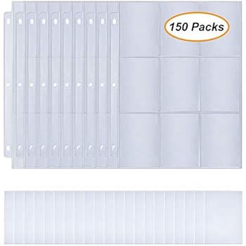 Amazon.com: 9 Pocket Trading Card Protector Page (100 Sheets): Toys & Games