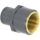 GF Piping Systems PVC to Brass Transition Pipe Fitting, Adapter ...