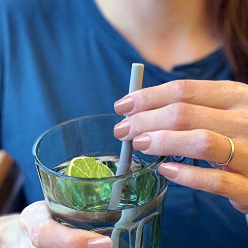 Slurp Straw 6 Pack and Cleaning Brush, 5.25-inch Short Reusable ...