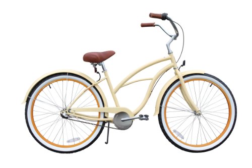 sixthreezero Women’s 3-Speed Beach Cruiser Bicycle, Scholar Cream w ...