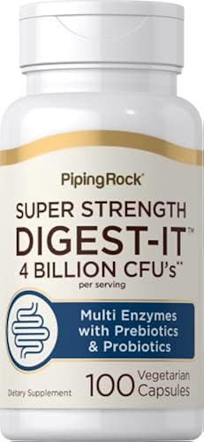 Piping Rock Digestive Enzymes with 14 Probiotic Strains | 4 Billion CFU ...
