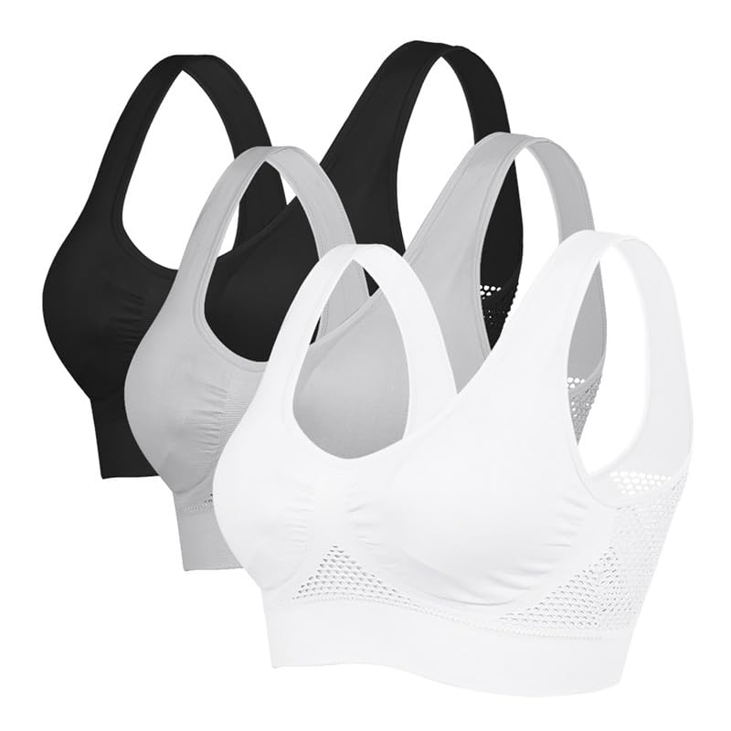 Litthing Bralettes for Women Seamless Padded Sports Bra Breathable Cool ...