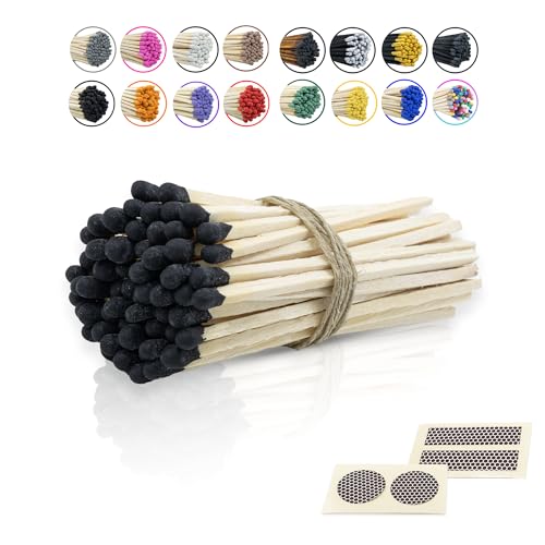 4" Inch Long Wooden Refill Matchsticks with Strike Stickers - Safety ...