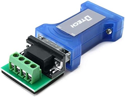 DTECH RS232 to RS485 Converter Serial Communication Data with TX RX LED Indicators and Terminal ...