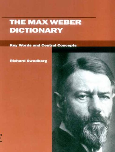 The Max Weber Dictionary: Key Words and Central Concepts (Stanford ...