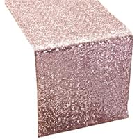 Amazon.com: Sequin Table Runners Rose Gold- 12 X 108 Inch Glitter Rose Gold Table Runner-Rose ...