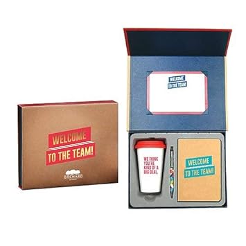 New Employee Welcome Gift Set Kit - Signable Certificate, Small Bound ...