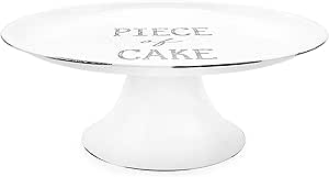 Amazon.com: AuldHome Rustic White Cake Stand, Farmhouse Enamelware ...