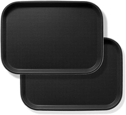 2-Pack 16x22" Restaurant Serving Tray, Square Non-Slip Food Serving ...