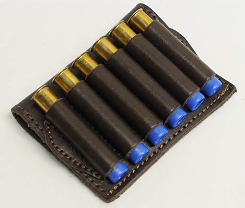 Leather Shotgun Shell Holder - Cartridge Belt (Dark Brown, 410 Gauge ...