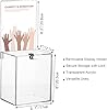 Youeon Tall Acrylic Donation Box with Lock and Sign Holder, 6.7 x 5 x 8 ...