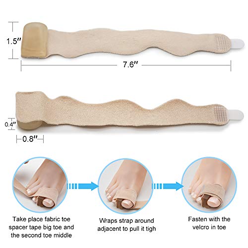 Toe Spacer Separators Tapes- Gel Bunion Corrector, Hammer Toe Wraps for ...
