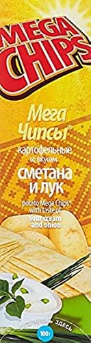 Mega Chips Natural Potato Chips With Cream And Onion Flavor 100 gm ...
