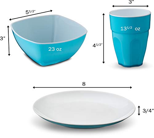 PLASTI HOME Reusable Plastic Dinnerware Set 12pcs Ideal For Kids plasti-home-reusable-plastic-dinnerware-set-12pcs-ideal-for-kids