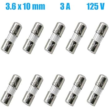 3a 125v Replacement fuses - 10 FUSES - for Christmas mini light strings ...