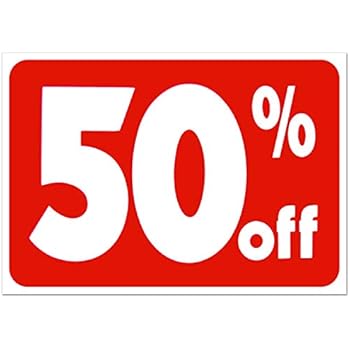 Amazon.com : Sale 50% Off Sign Business Retail Store Shopping Message ...