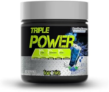 Laperva pre workout powder | Triple Power Pre Workout (Blue Raspberry ...