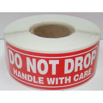 Amazon.com : 1 Roll of 1000 Labels 1x3 DO NOT LAY FLAT Handle with Care ...