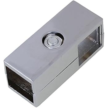 Silver 2 Way Square Tube Rack Clamp Tube for 25mm Pipe Connector ...