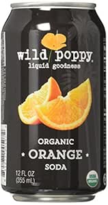 Amazon.com : Wild Poppy Soda Organic Fruit Soda, Orange, 12 Ounce (Pack ...