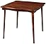 Amazon.com: Wood Folding Card Table in Warm Fruitwood Finish: Kitchen ...