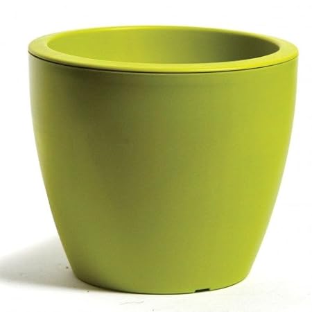 Round Plastic Plant Pot Lime Green, Ø 25 cm Höhe 21 cm: Amazon.co.uk ...