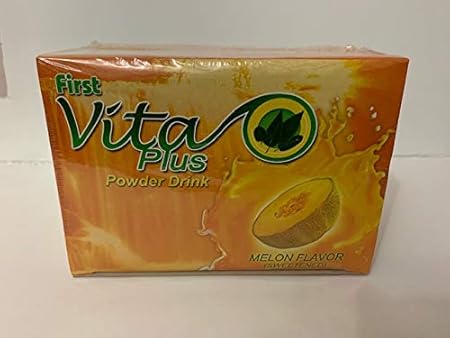 Amazon.com: First Vita Plus Natural Health Powder Drink (Melon Flavor) 1 Box = 20 sachets ...