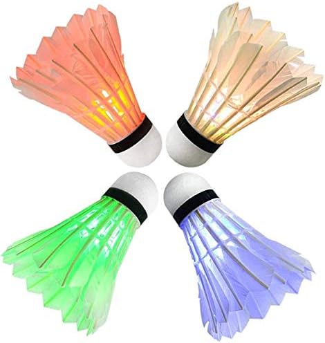 Arespark LED Badminton Shuttlecock, Dark Night Colorful LED Goose ...