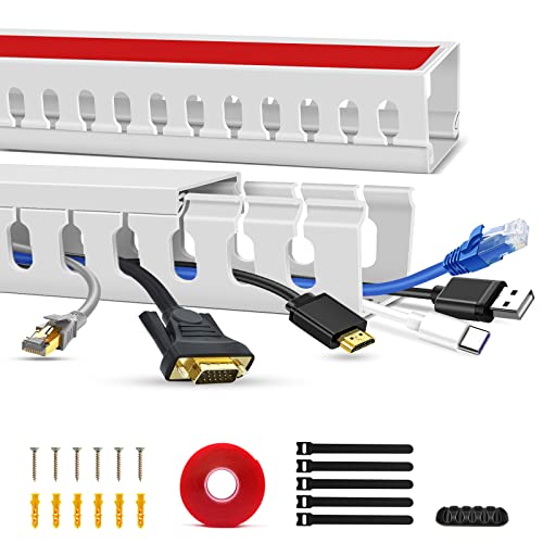 Cable Duct Management Raceway Kit, 31.4" (2 x 15.7) Server Rack Cable ...